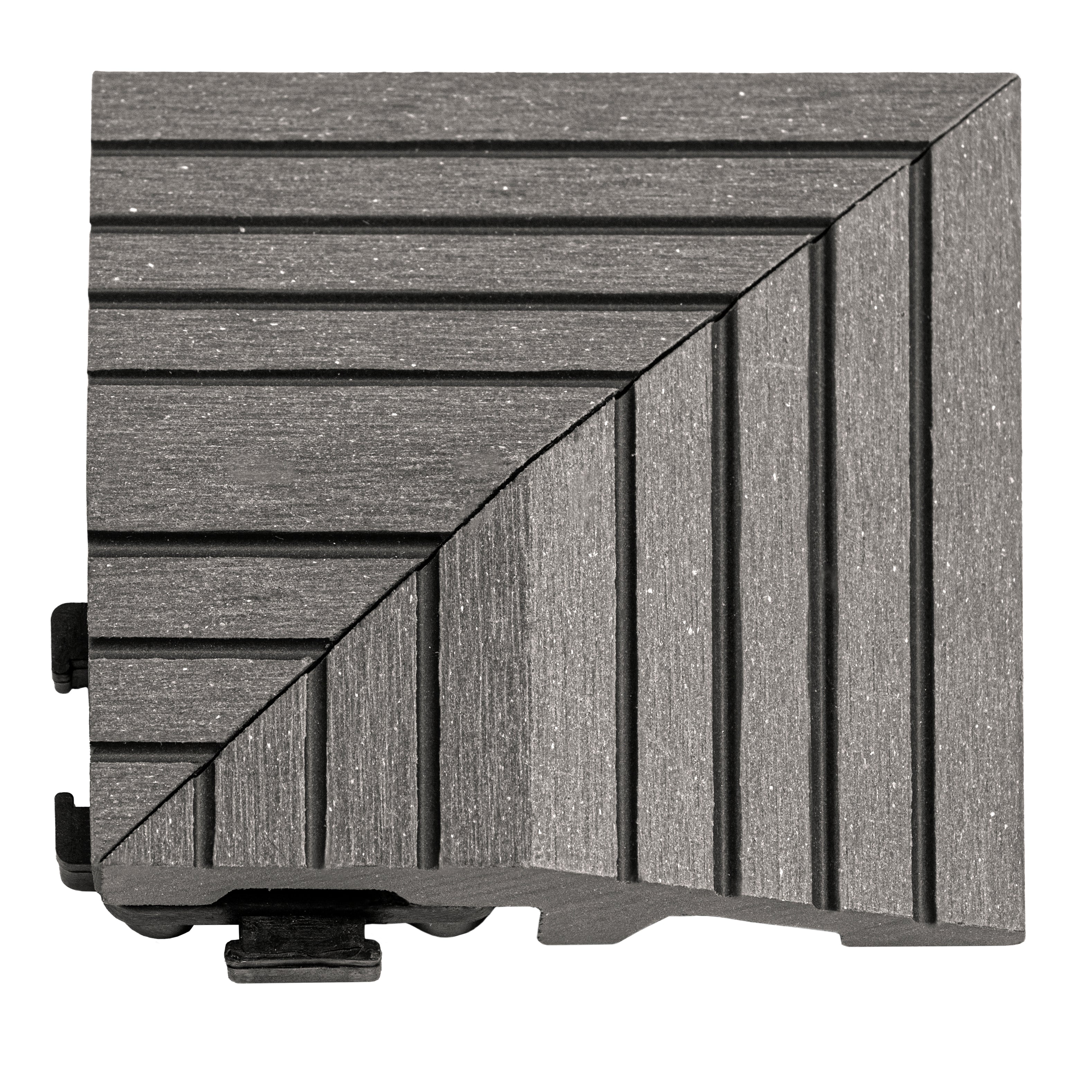 everhome 3 x 3-in Ash Composite Deck Tile Corner Trim 4/Pack – Everhome