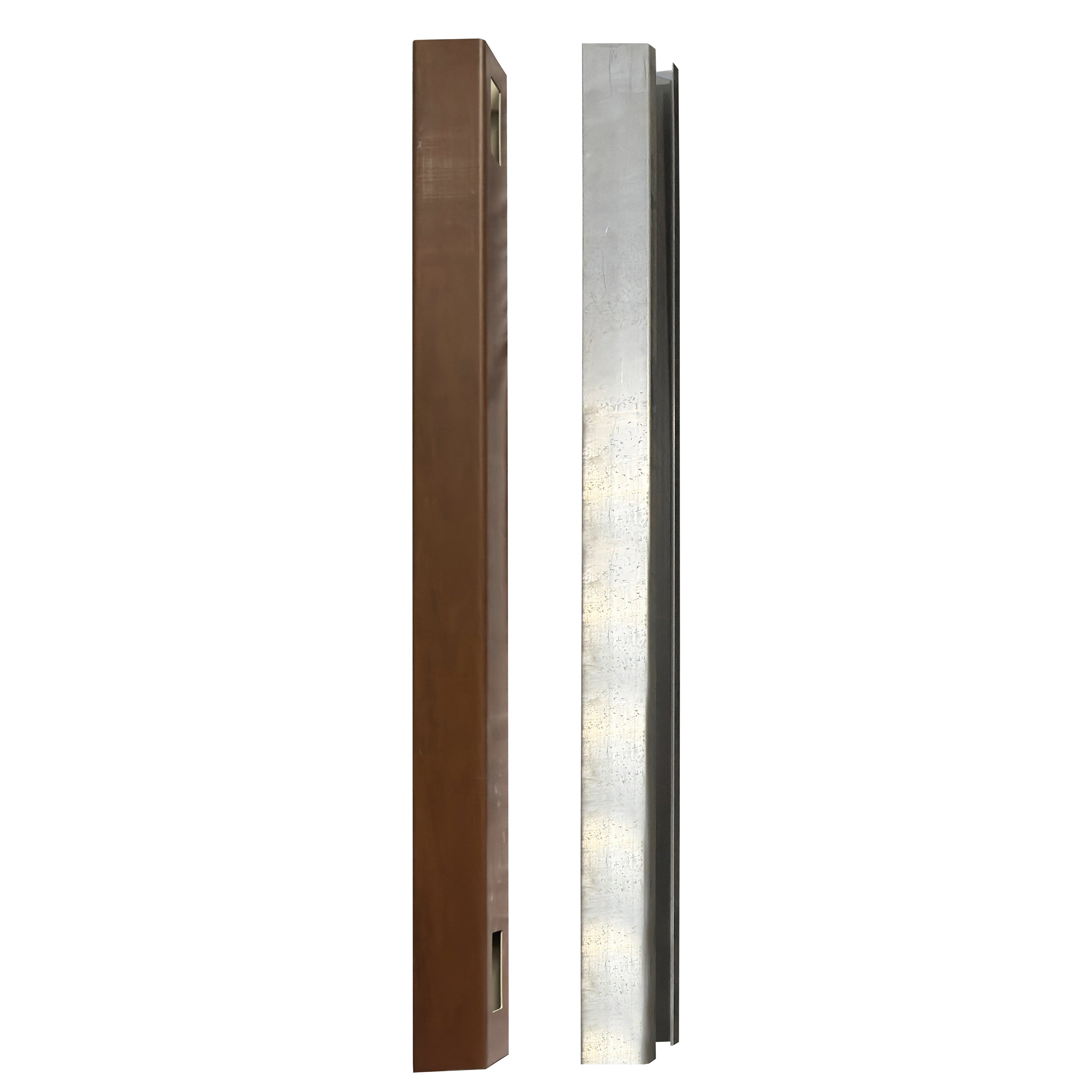 Mangrove Woodgrain Vinyl Fence Post with Aluminum Insert 8-ft – Everhome